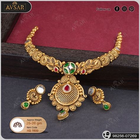 Alluring Half Set For Beautiful You⁠ Gold Necklace Designs Gold