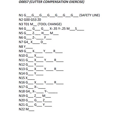 Solved Cutter Compensation Exercise 2 To Program This Part