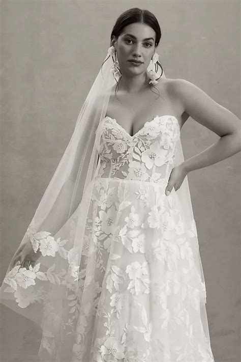 Jenny Yoo Madeline Corset A Line Strapless Lace Wedding Gown