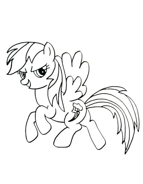 Rainbow Dash Coloring Pages Free Printable Pdf