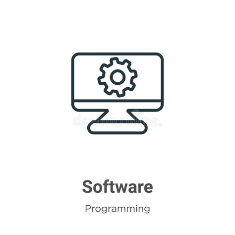 Icône Du Vecteur Logiciel Sur Fond Blanc Symbole Dicône Du Logiciel