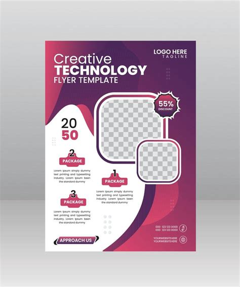 Creative Technology Flyer Template 16462888 Vector Art At Vecteezy