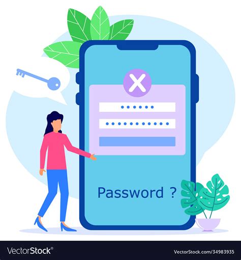Graphic Cartoon Character Password Royalty Free Vector Image
