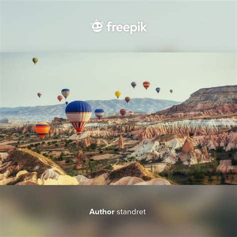Индейка каппадокия красивые воздушные шары полет каменный пейзаж Премиум Фото Landscape