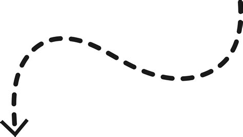 Hand Drawn Dashed Arrow Shape 21999555 Png