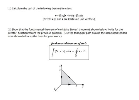 Solved 1 Calculate The Curl Of The Following Vector Chegg Com