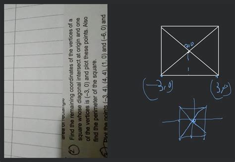 2 Find The Remaining Coordinates Of The Vertices Of A Square Whose Dia
