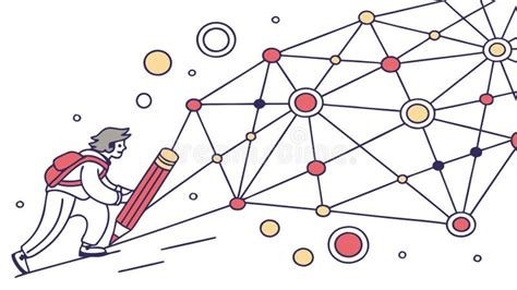 Architect Planning Digital Network Blueprint Creative Problem Solving Vector Design Generative