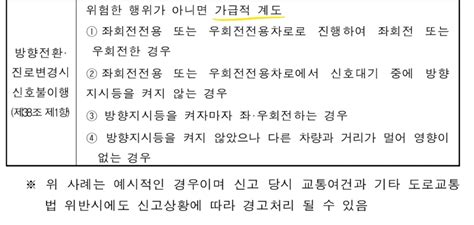 방향지시등깜빡이 신고가 소용없는 이유