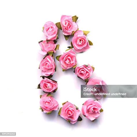 흰색 바탕에 분홍색 장미의 영어 알파벳의 편지 B 개화기에 대한 스톡 사진 및 기타 이미지 개화기 꽃 식물 다중 색상 Istock