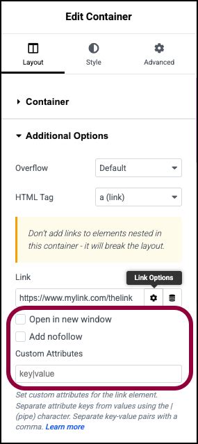 Make A Flexbox Container Clickable Elementor