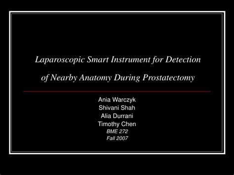 Ppt Laparoscopic Smart Instrument For Detection Of Nearby Anatomy