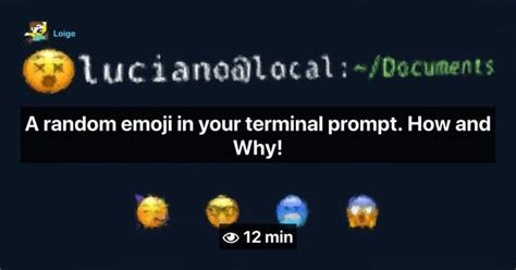 a random emoji in your terminal prompt how and why r bash