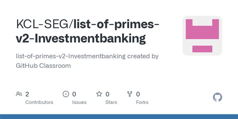 GitHub KCL SEG List Of Primes V Investmentbanking List Of Primes V Investmentbanking