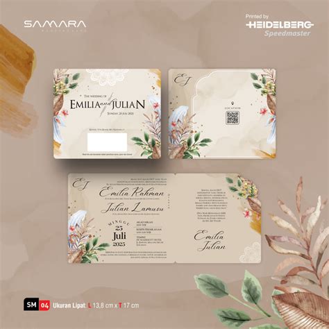 Jual Cetak Undangan Pernikahan Desain Simple Elegan Undangan Nikah