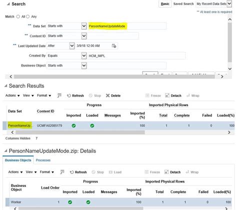 Applying UPDATE And CORRECTION Mode Changes To PersonName Metadata Using HDL Files In Oracle