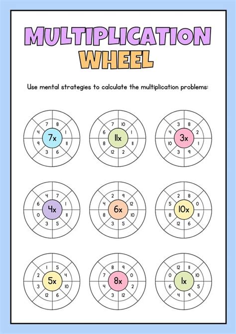 Free Multiplication Worksheet To Use And Print Canva