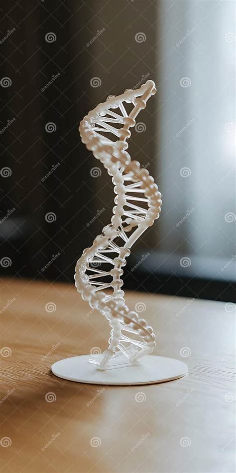 Three Dimensional Dna Model Display Stock Illustration Illustration Of Base Minimalistic
