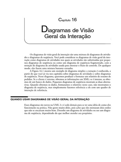 Cap 16 Diagrama De Visão Geral De Interação Pdf Linguagem De