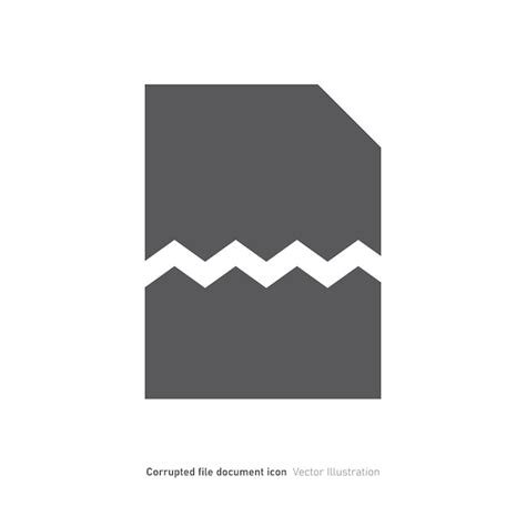 premium vector broken corrupted file document icon design vector
