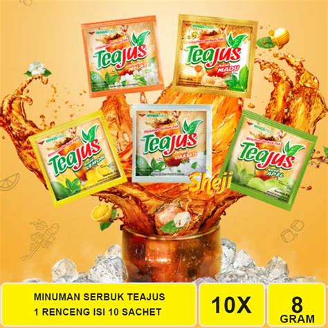Jual Tea Jus Minuman Serbuk Teh Aneka Rasa Renceng Isi Sachet Shopee Indonesia