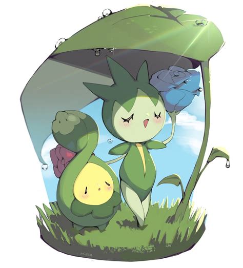 Budew And Roselia Pokemon Drawn By Milkamilk4ppl Danbooru