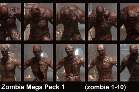 Zombie Mega Pack D Creatures Unity Asset Store