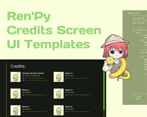 small fix in the pdf ren py credits screen ui templates by gaming