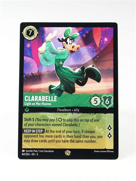 Disney Lorcana Proxy Chapter 5 Nonefoil Clarabelle Light On Her Hooves 84 204 Magic Cardplus