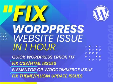 Wordpress Error Fixed In 1 Hour Upwork