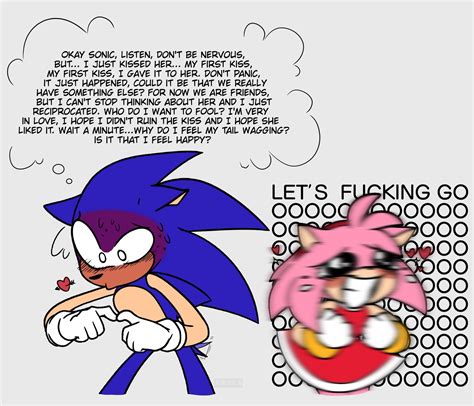 They Gave Their First Kiss Knuxouge By Ialehlg Rsonicthehedgehog