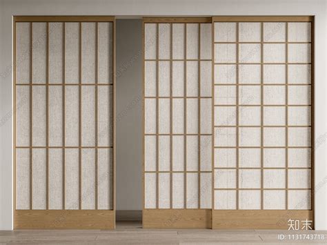 日式推拉门3d模型下载【id1131743718】知末3d模型网