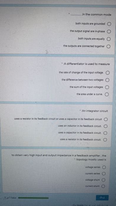 Solved In The Common Mode Both Inputs Are Grounded O The