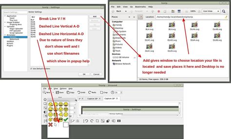 ksnip creating breaklines using stickers tried and tested ubuntu mate