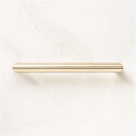 Curveaux Unlacquered Polished Brass Cabinet Handle 6 Reviews Cb2