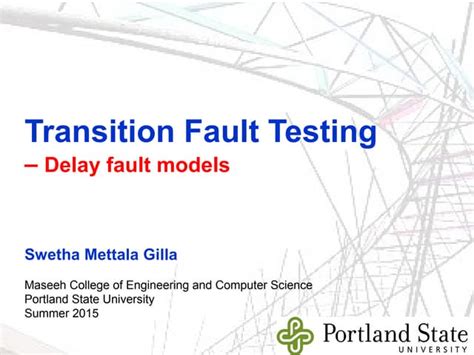 01 Transition Fault Detection Methods By Swetha Ppt