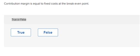 Solved On A CVP Graph The Break Even Point Is The Point At Chegg Com