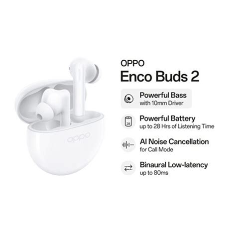 Oppo Enco Buds 2 - White | DINOMARKET | Gadget & Electronic Premium ...
