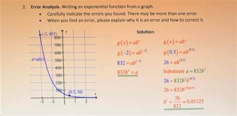 Solved 2 Error Analysis Writing An Exponential Function Chegg Com