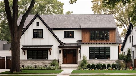 29 Stunning White House Black Trim Exteriors Youll Admire