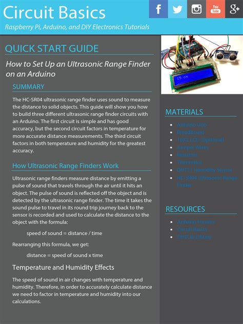 Quick Start Guide Set Up An Ultrasonic Range Finder On An Arduino