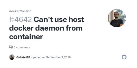 Cant Use Host Docker Daemon From Container · Issue 4642 · Dockerfor