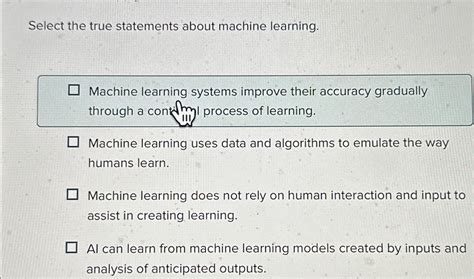Solved Select The True Statements About Machine