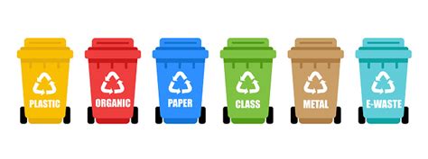 휴지통 다채로운 재활용 플라스틱 쓰레기통 다양한 유형의 폐기물 유기물 플라스틱 금속 종이 유리 전자 폐기물 재활용을 위해 쓰레기통에 쓰레기를 분리합니다 쓰레기 수거통에 대한