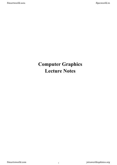 Computer Graphics Notes 2pdf