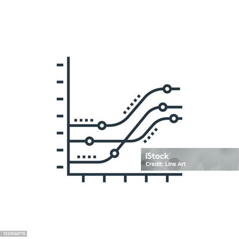데이터 분석 개념의 추세 아이콘 벡터입니다 추세 편집 가능한 스트로크의 얇은 선 그림입니다 웹 및 모바일 앱 로고 인쇄 미디어에 사용하기 위한 선형 기호 0명에 대한 스톡