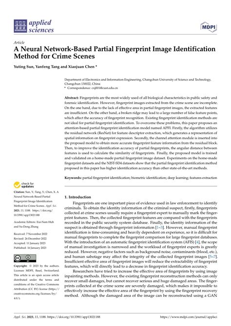 pdf a neural network based partial fingerprint image identification