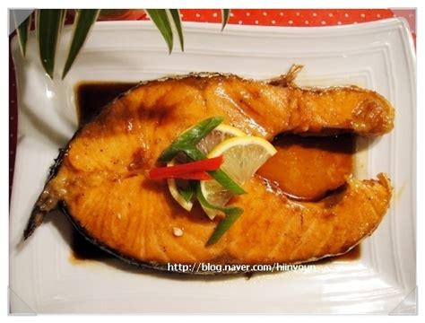 전혀 느끼하지 않은 연어데리야끼조림