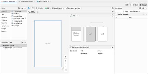 an android motionlayout editor tutorial answertopia