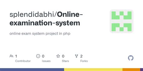 Github Splendidabhi Online Examination System Online Exam System Project In Php